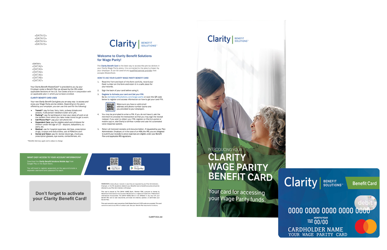 Clarity Wage Parity Benefit Card Solution & Account Information